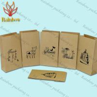 China Eco-friendly Stand Up Brown Kraft Customized Paper Bags For Shopping for sale