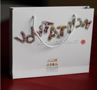 China Ecofriendly Handle Customized Paper Bags Hot Stamping With Logo Silver for sale