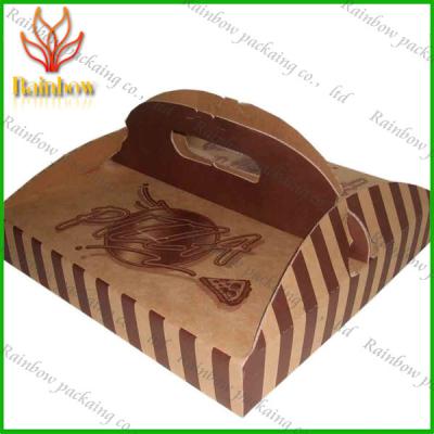 China Eco-friendly Paper Packaging Boxes Customizable With Handle For Pizza for sale