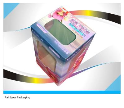 China Fancy Cake Paper Packaging Boxes Recycled With Transparent Window for sale