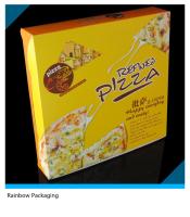 China Yellow Attractive Paper Packaging Boxes Customized Logo For Pizza Packaging for sale