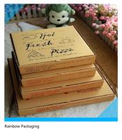 China Take Away Pizza Paper Box Packaging Foldable With Printing Surface for sale