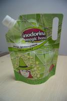 China Pet / NY / PE Colored Soft Stand Up Spout Pouch Packaging With Handle For Liguid for sale