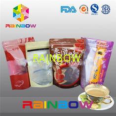 China Kraft Paper Snack Bag Packaging For Beef Jerky With Zipper , Food Grade Foil Pouch for sale