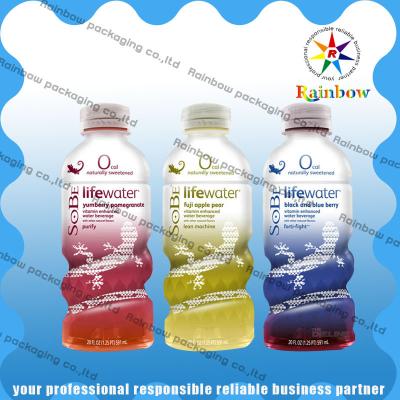 China Drink Bottle Shrink Wrap Sleeves Custom Printing Heat Sensitive Waterproof for sale