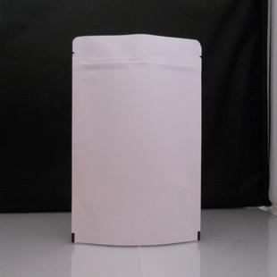 China Grain / Coffee Packaging Customized Paper Bags Resealable White for sale