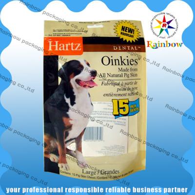 China Dog Customized Pet Food Bag Recycled With Bottom Gusset and Zipper for sale
