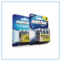 China PVC Battey Blister Card Packaging Paper Card With 6 In A Row for sale