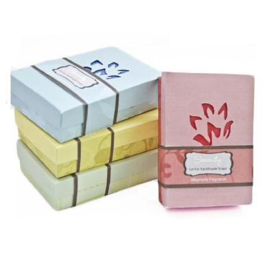 China Atrractive Gift Box Packaging Recycle Pink Art Paper For Regular Soap for sale