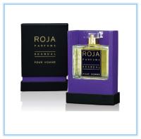 China Art Paper Purple Perfume Packaging Box Recyclable With Bottom for sale