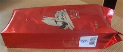 China Coffee Red Plastic Pouches Packaging Food Grade With Bottom for sale
