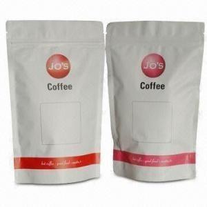 China Stand Up Custom Plastic Pouches Packaging , Zipper Coffee Packaging Bag for sale