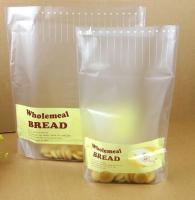 China Cream Yellow Transparent PE / NY /PET Plastic Pouches Packaging Window for Bread Food for sale