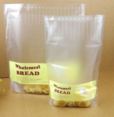 China Cream Yellow Transparent PE / NY /PET Plastic Pouches Packaging Window for Bread Food for sale