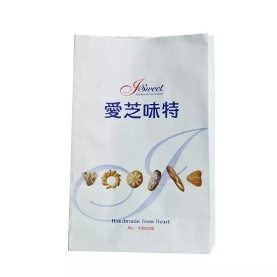 China Rectangle Kraft Paper Bread Packaging Bags Grease Proof Eco Friendly for sale