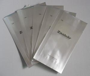 China Small Chocolate Foil Packaging Bags , Silver Three Side Seal Flat Aluminum Foil Pouch for sale
