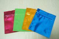 China Small Colorful Aluminium Foil Bag Glossy Three Side Seal Mylar Flat with k for sale
