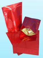 China Glossy Plain Red Foil Pouch Packaging Stand Up For Coffee Bean for sale