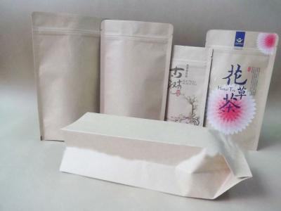 China Zipper Printing Customized Paper Bags Silvery Stand Up Kraft Clear Window For Snack for sale