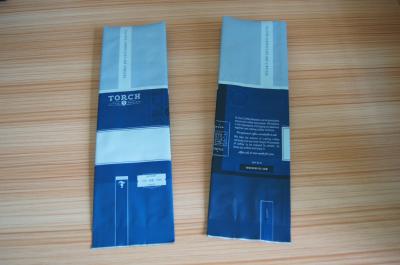China Aluminum Foil Coffee Bean Packaging Matte Blue Side Gusset with Valve for sale
