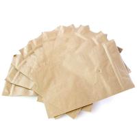 China Zipper Tea Plain Light Brown Kraft Paper Bags Stand Up With Degassing Valve for sale