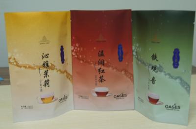 China Zipper / Tear Notch Tea Bags Packaging Colorful Glossy Finish Stand Up for sale