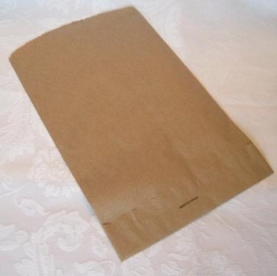 China Plain Brown Kraft Customized Paper Bags Flat for Food Packaging for sale