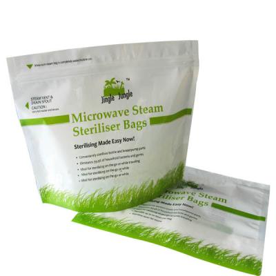 China Green Laminated Microwave Food Vacuum Seal Bags Printing With Zipper for sale