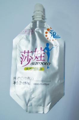China 150ml Silver Aluminum Foil Flat Spout Pouch Packaging For Wine Packaging for sale
