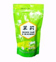 China Shiny Peak Green Tea Bags Packaging Stand Up Aluminum Foil Jasmine Pouch for sale