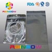 China Three Side Seal Front Transparent Back Foil Anti Static Bag With Zipper And Tear Notch for sale