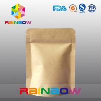 China Stand Up Kraft Paper Bags for Candy Packaging with Zipper and Window for sale