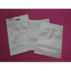 China White Silvery 3 Side Custom Printed Aluminum Foil Cooking Bag with Zipper for sale
