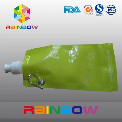 China Security Food Grade Spout Pouch Packaging With Matel Rim For Water for sale