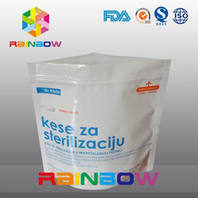 China Stand Up Plastic Aseptic Microwave Pouches Food Grade Packaging With Zipper for sale