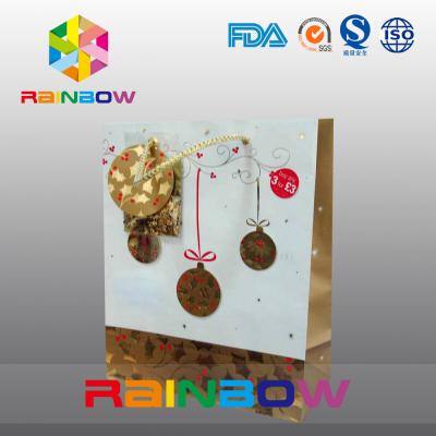 China Luxury Printed Flat Bottom Customized Paper Bag With Drawstring For Gift for sale