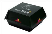 China Custom Made Matte Black Paper Box Fast Food Packaging for Restaurant for sale