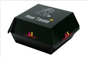 China Custom Made Matte Black Paper Box Fast Food Packaging for Restaurant for sale