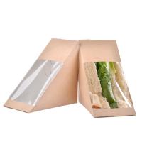 China Pyramid Shaped  Popcorn Chicken Box , Disposable Paper Box For Sanwhiches for sale