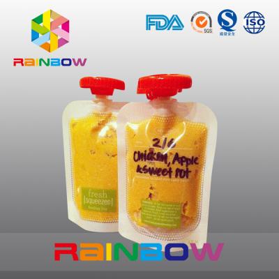 China Custom Design Food Grade Stand Up Pouch With Spout for Baby Food for sale