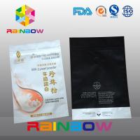 China White Block Bottom Food Grade Plastic Pouch packaging With Aluminum Foil Custom Printed for sale