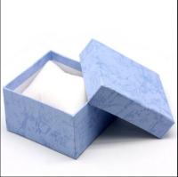 China Luxury Customized Handmade Gift Paper Box Packaging , Blue Foldable Paper Jewel Case ​  ​​ for sale