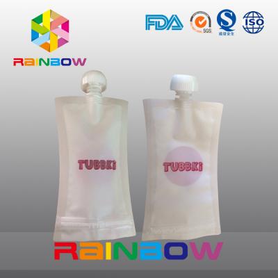 China Stand Up Reusable Baby Food Spout Pouch Packaging with Zipper On The Top for sale