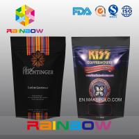 China Black Foil Stand Up Tea Bags Packaging With k For Matte Coffee / Food Packing for sale