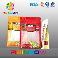 China Custom Printed Eight Side Sealed Snack Bag Packaging With Zipper And Window for sale