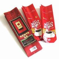 China Coffee Bean Packaging Bags Plastic Tea Bags Packaging For Coffee , Square Bottom Bags for sale