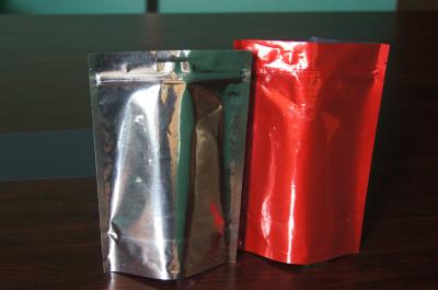 China Plain Stand Up Aluminum Foil Coffee Bean Packaging Bags With Degassing Valve for sale