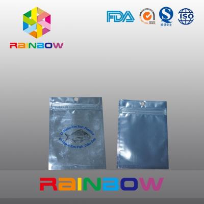 China Front Transparent Back Foil Pet Food Pouch With Zipper , Fishing Bait Bag for sale