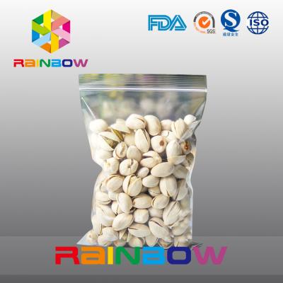 China Front transparent display back foil pouch for nuts and beans packaging for sale