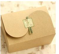 China Plain Brown Kraft Paper Box For Gift Packaging , Customized Printing for sale